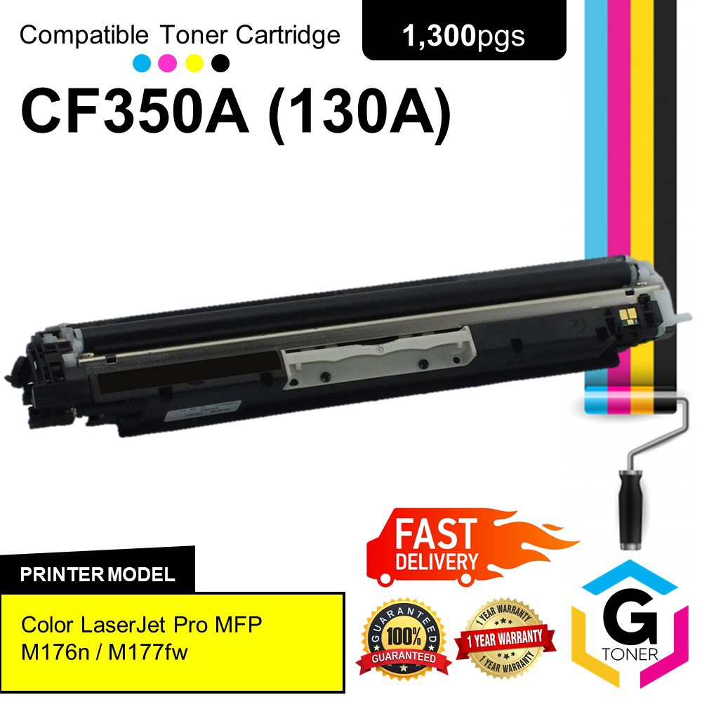 Compatible HP CF350A (130A) Black LaserJet Toner Cartridge for Color ...