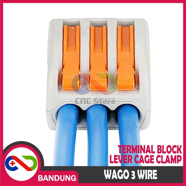 Wago 3 WIRE TERMINAL BLOCK LEVER CAGE CLAMP | Shopee Malaysia