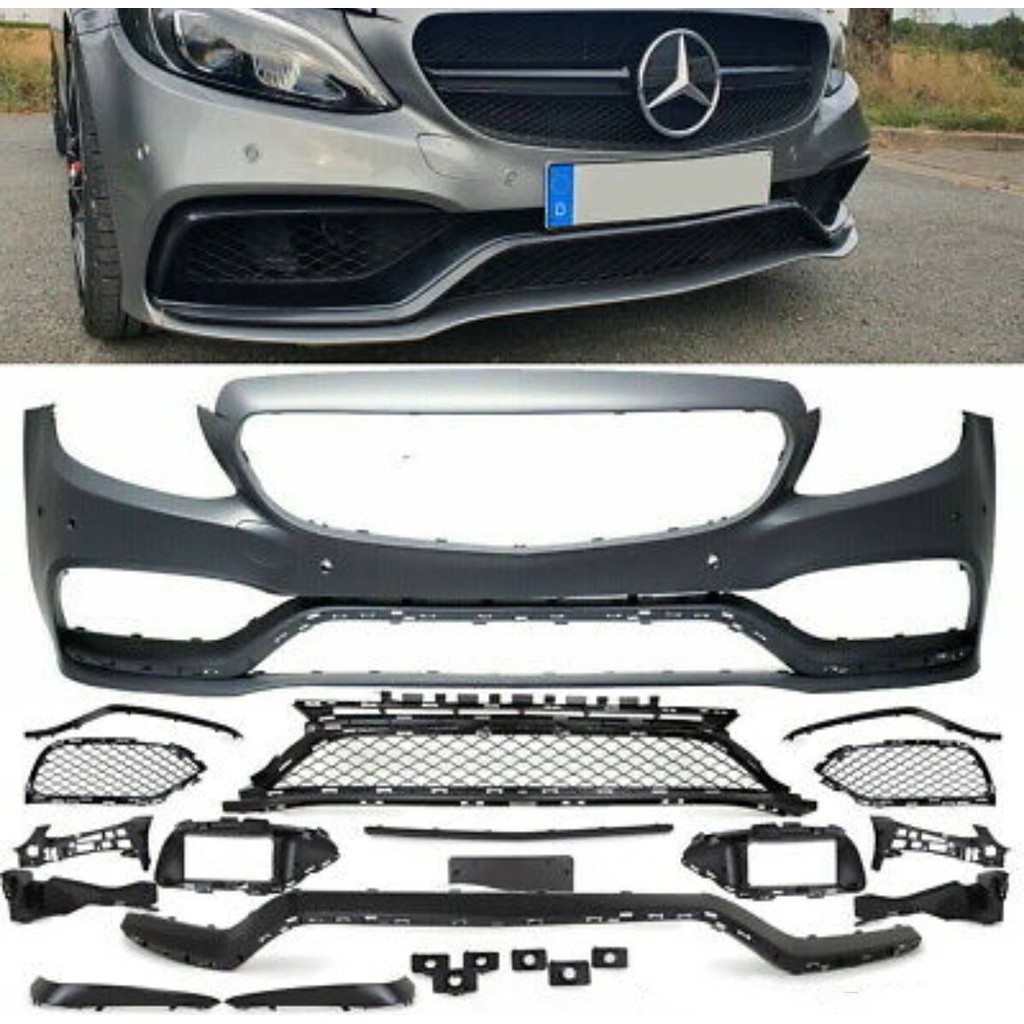 Mercedes W205 AMG C63 Front PP Bumper Bodykit | Shopee Malaysia