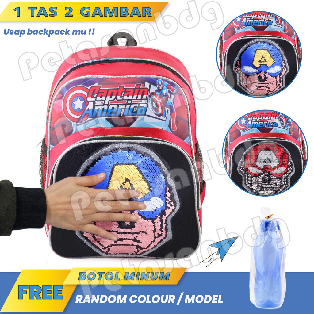 PTS - CAPTAIN AMERICA Kindergarten Boys School Backpack - USAP / SWIPE ...