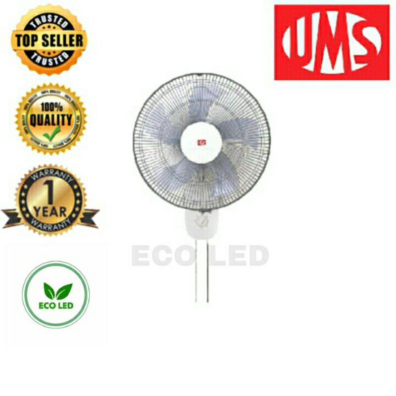 UMS WALL FAN 16 INCH 3SPEEDS/5BLADES UWF-16 (SIRIM APPROVED) | Shopee ...