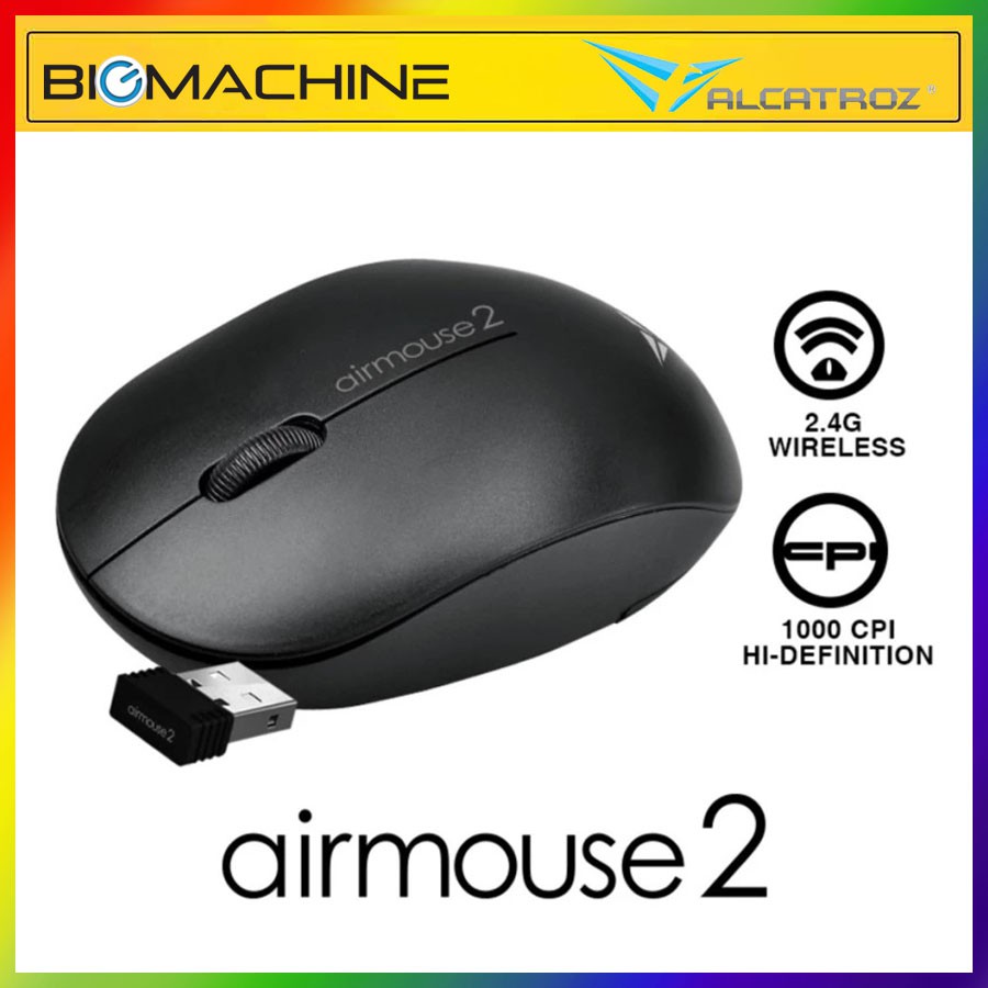 Alcatroz AirMouse | Airmouse 2 High Resolution 1000CPI Wireless Mouse ...
