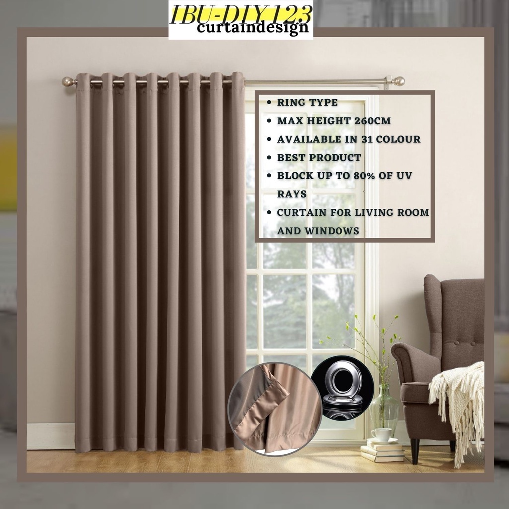 A2 Ready Made Curtain!!! Siap Jahit Langsir ,Langsir RAYA Kain Tebal ...