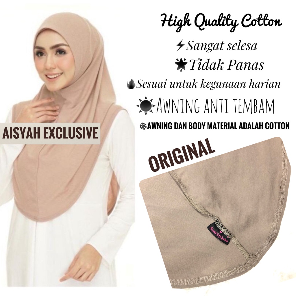 🔥TUDUNG SARUNG COTTON PREMIUM INSTANT AISYAH EXCLUSIVE🔥(M) | Shopee Malaysia