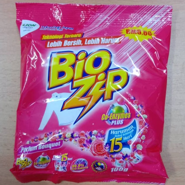 Bio Zip Detergent Powder/Sabun Pencuci Baju Bio Zip- 100g | Shopee Malaysia