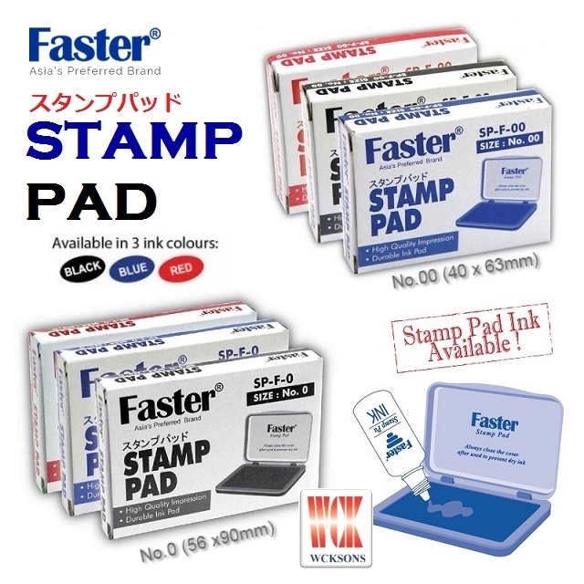 FASTER STAMP PAD & INK ( RE-INKABLE ) | Shopee Malaysia
