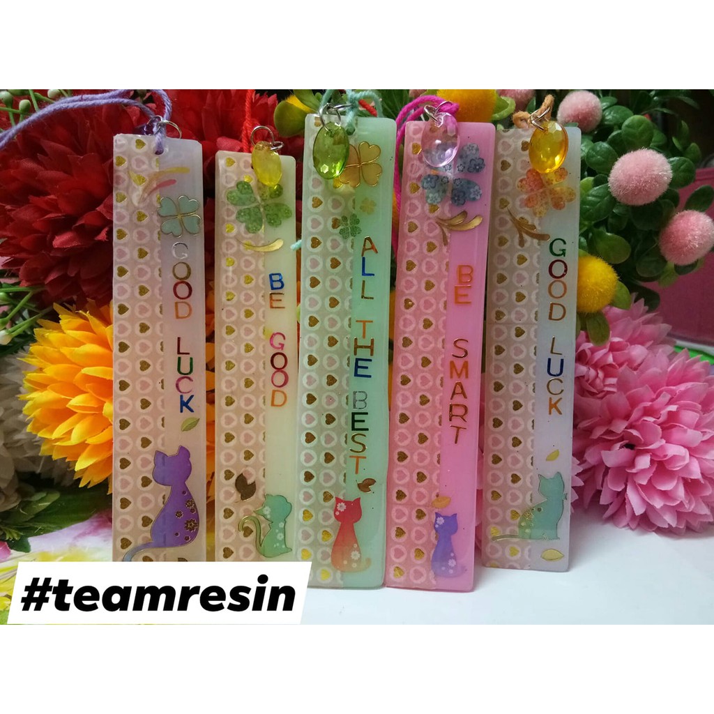 Penanda Buku Corak + Nama dari RESIN saiz 14x2.7cm | Shopee Malaysia