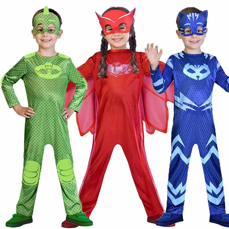 PJ Masks Kid Jumpsuits Pajamas Cosplay Costume with Mask catboy ...