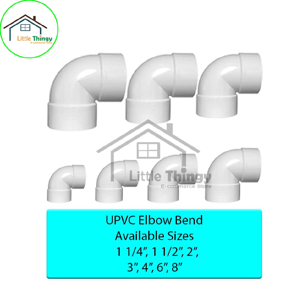 4 Inches - 100mm UPVC Elbow Bend UPVC Fitting LittleThingy | Shopee ...