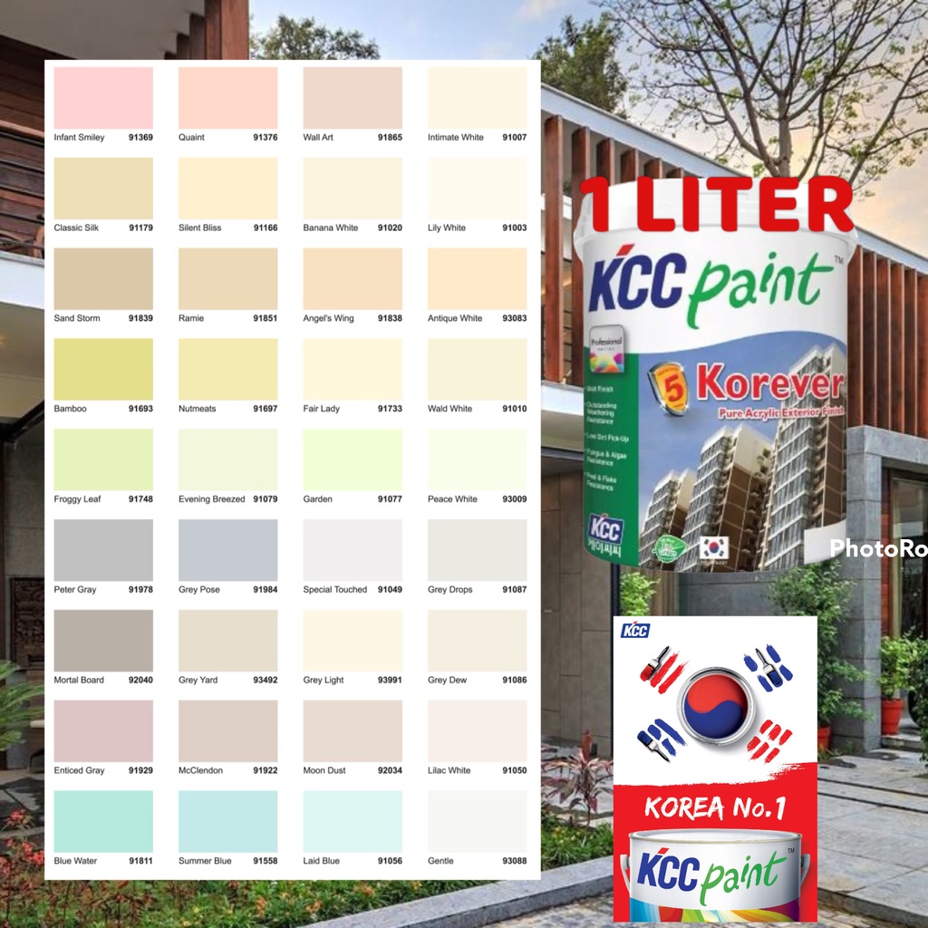 SINAR KCC 1 LITER KOREVER PURE EXTERIOR WALL PAINT 5 YEARS CAT DINDING ...