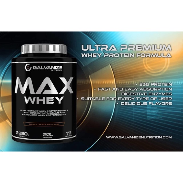 GALVANIZE NUTRITION - Max Whey Ultra Premium Whey Protein Formula With ...