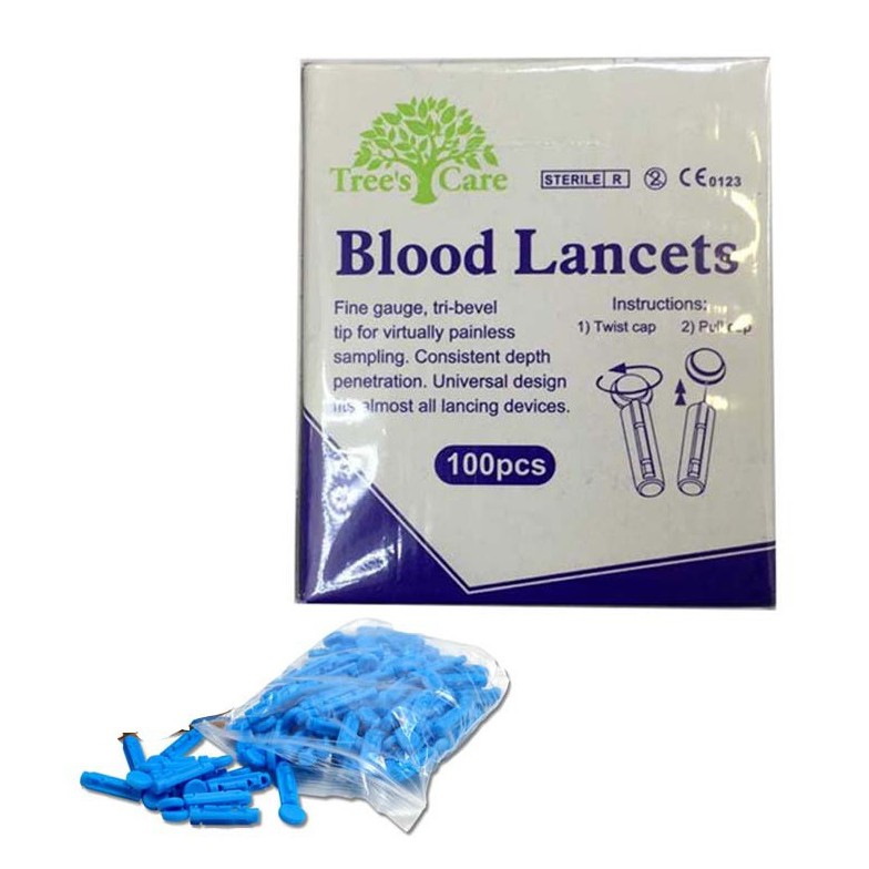 Tree's Care Blood Lancets 30G (Fit for almost all lancet device) 100's ...