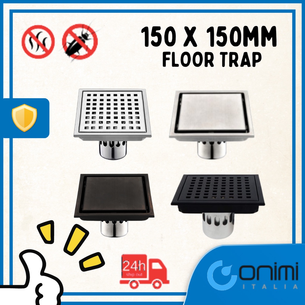 Onimi Italia - 6 inch Insert Tiles Floor Trap Stainless Steel (Anti ...