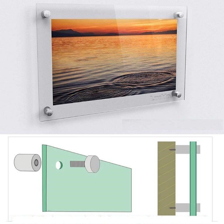 READY STOCK 4PCS Advertising Signboard Screw Holder Standoff Glass ...