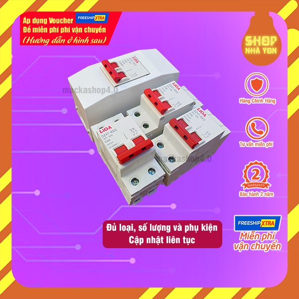 Lioa Aptomat MCB 2 pha, 2-phase small circuit breaker Safety protection ...