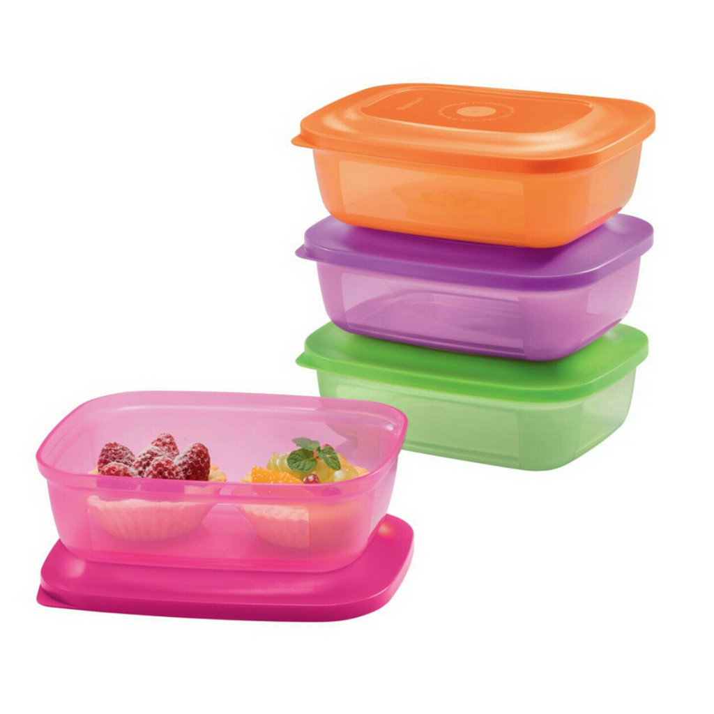 Tupperware Small Rectangular Savers (4) 500ml | Shopee Malaysia