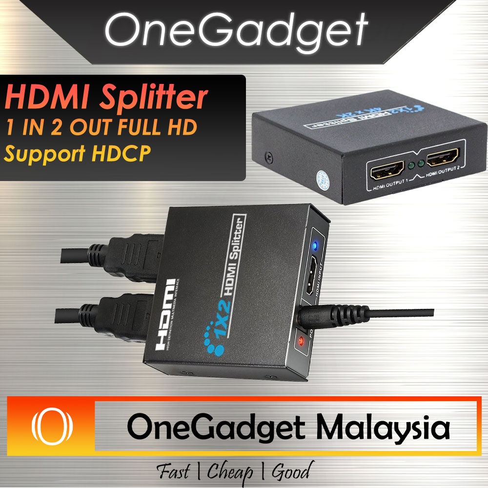 [🔥READY STOCK🔥]HDMI SPLITTER 1 IN 2 OUT FULL HD Support HDCP | Shopee ...