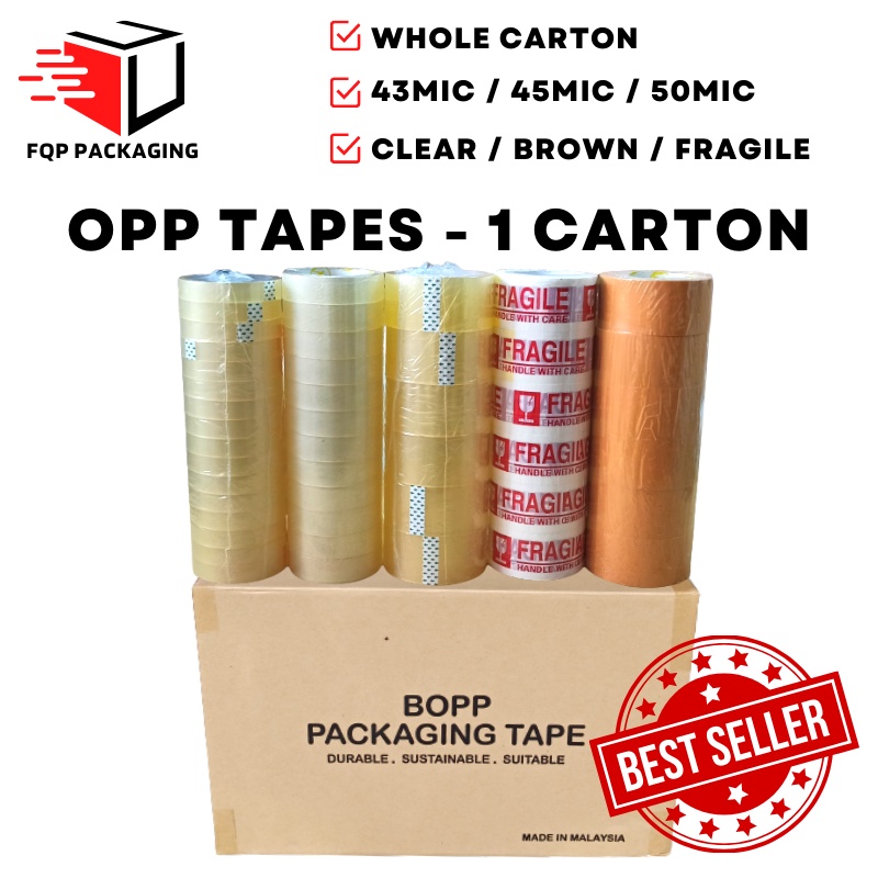 18mm 24mm 48mm (Carton) Opp Tape Masking Tape Salotape Fragile Tape ...
