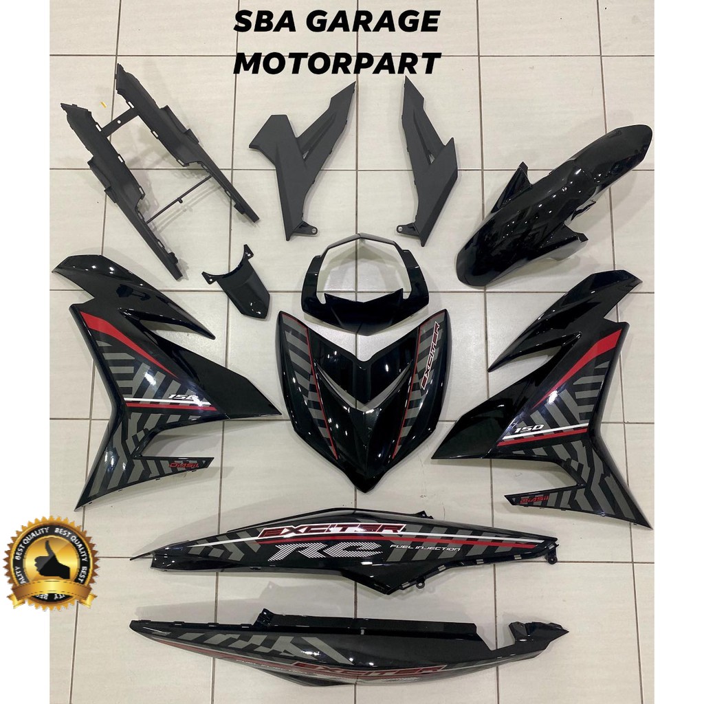 COVERSET BODYSET YAMAHA Y Y15 Y15ZR YSUKU V1 V2 RC DYNAMIC STRIPE PUTIH / MERAH 2020 HLD ...