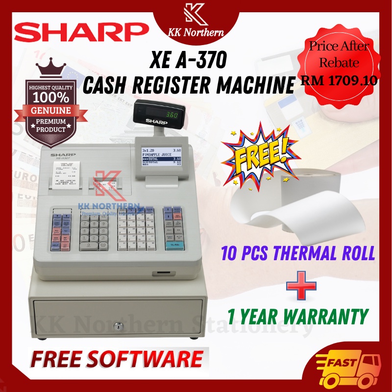 Sharp XE-A307 Cash Register Machine / Mesin Cashier Machine Fast Key ...