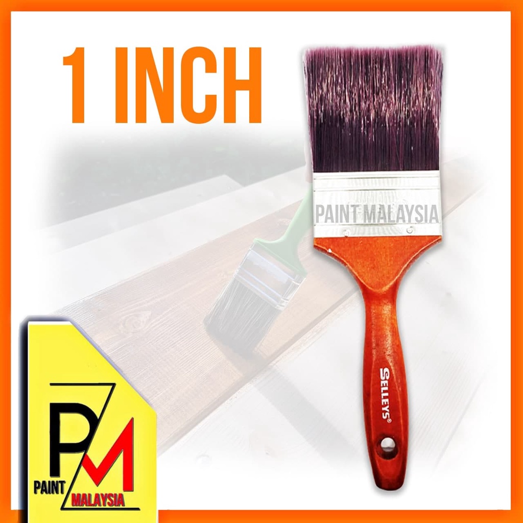SELLEYS All Purpose Paint Brush Nylon Synthetic Filament Painting Tools Berus Cat Minyak Berus ...