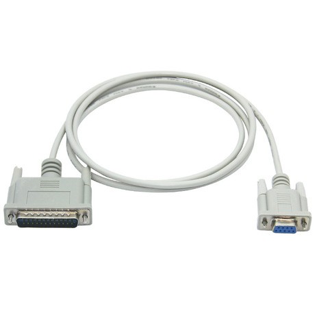 1.5M DB9 Female To DB25 Male Null Modem Serial Cable RS232 / 9 Pin To ...