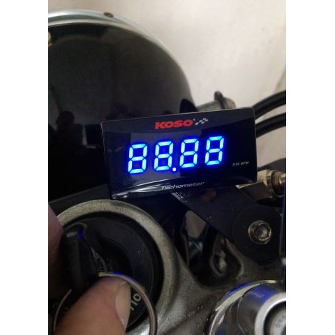 Motorcycle Koso Tachometer RPM Meter Mini LED Digital Speed Meter Gauge ...