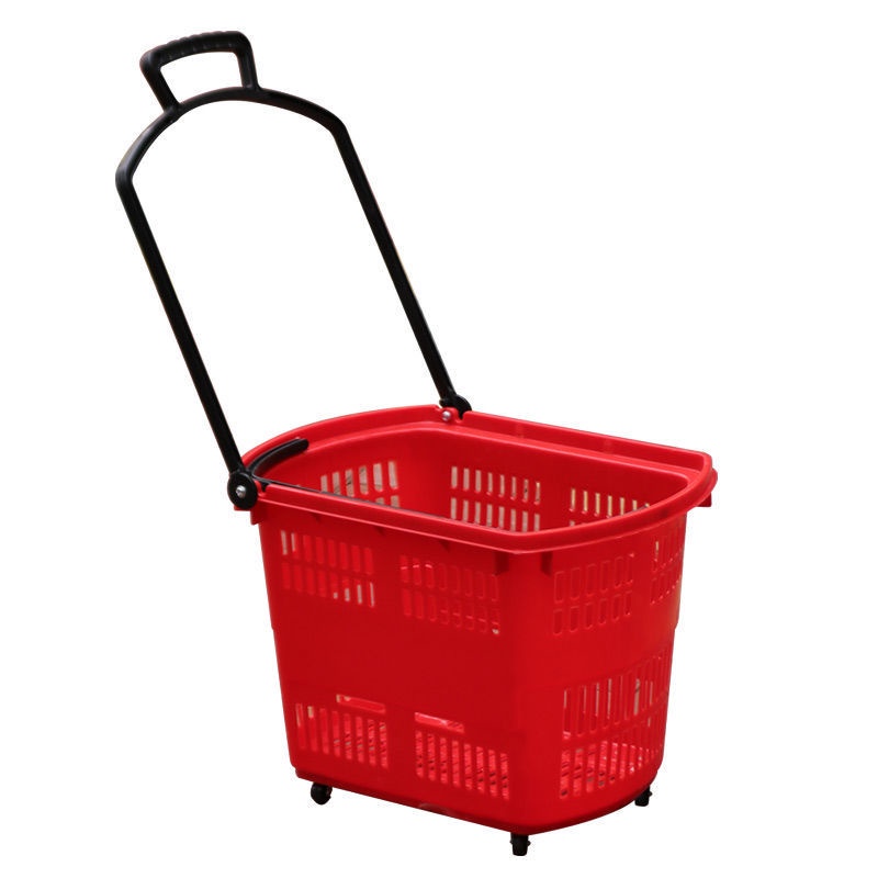 Supermarket Shopping Basket Trolley Plastic Shopping Wheels ...