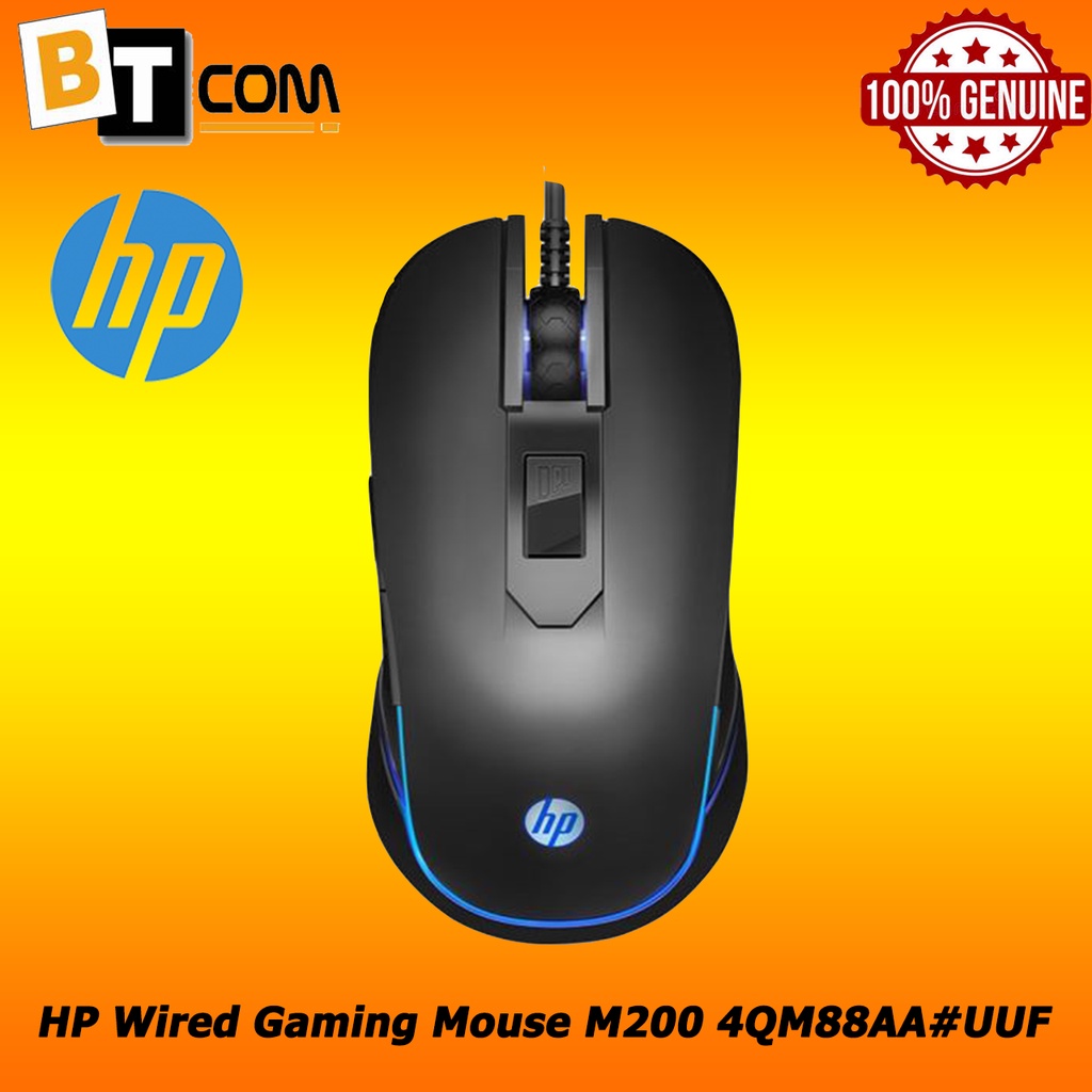 HP Wired Gaming Mouse M200 4QM88AA#UUF | Shopee Malaysia