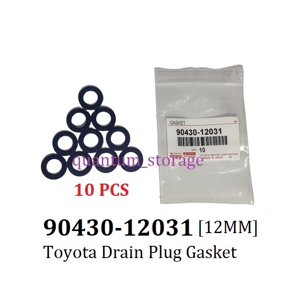 Toyota Engine Oil Pan Sump Drain Plug Gasket Washer 90430-12031 12mm ...
