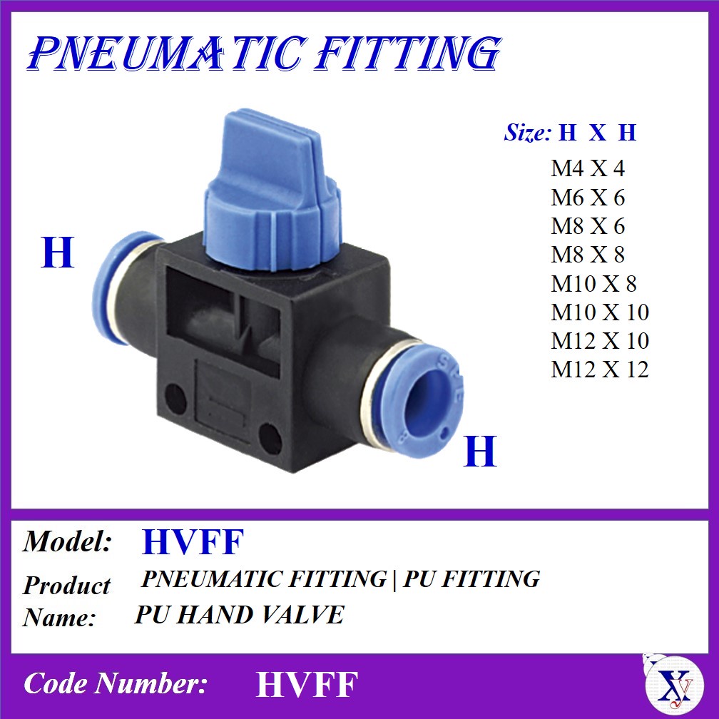 SPA , HVFF [PER PC] PNEUMATIC FITTING PUSH IN FITTING | HOSE TUBE CONNECTOR FITTINGS | PU ...