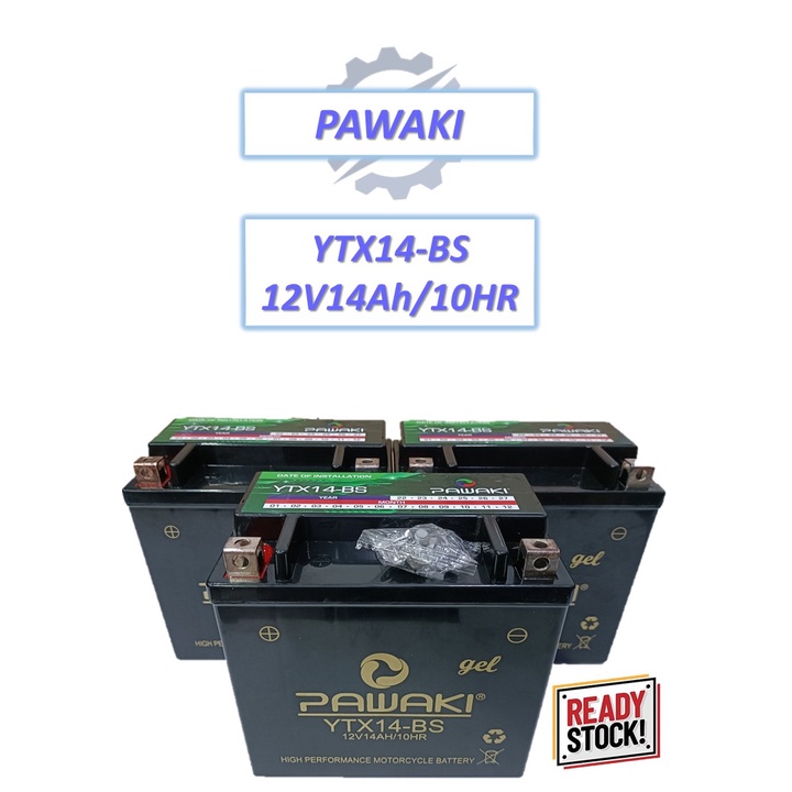 PAWAKI YTX14-BS / YTX14 GEL Battery - Motorcycle Battery - Naza Blade ...