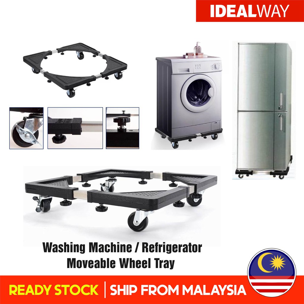 Idealway Washing Machine Stand Base Wheels Trolley Adjustable Heavy ...