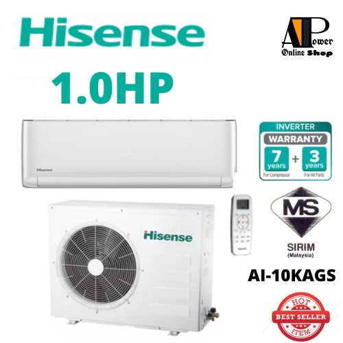 NEW Hisense 1.0hp R32 Inverter Air Conditioner (CA) 4 Star | Shopee ...