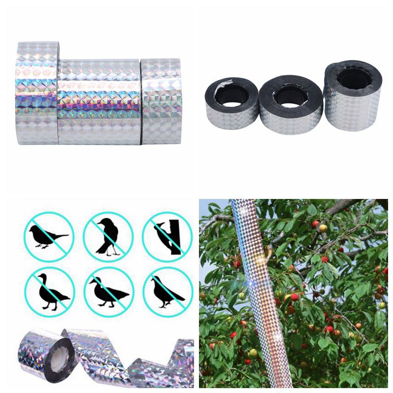 Flash Reflective Bird Scare Tape Repeller Ribbon Tapes Orchard Pest ...