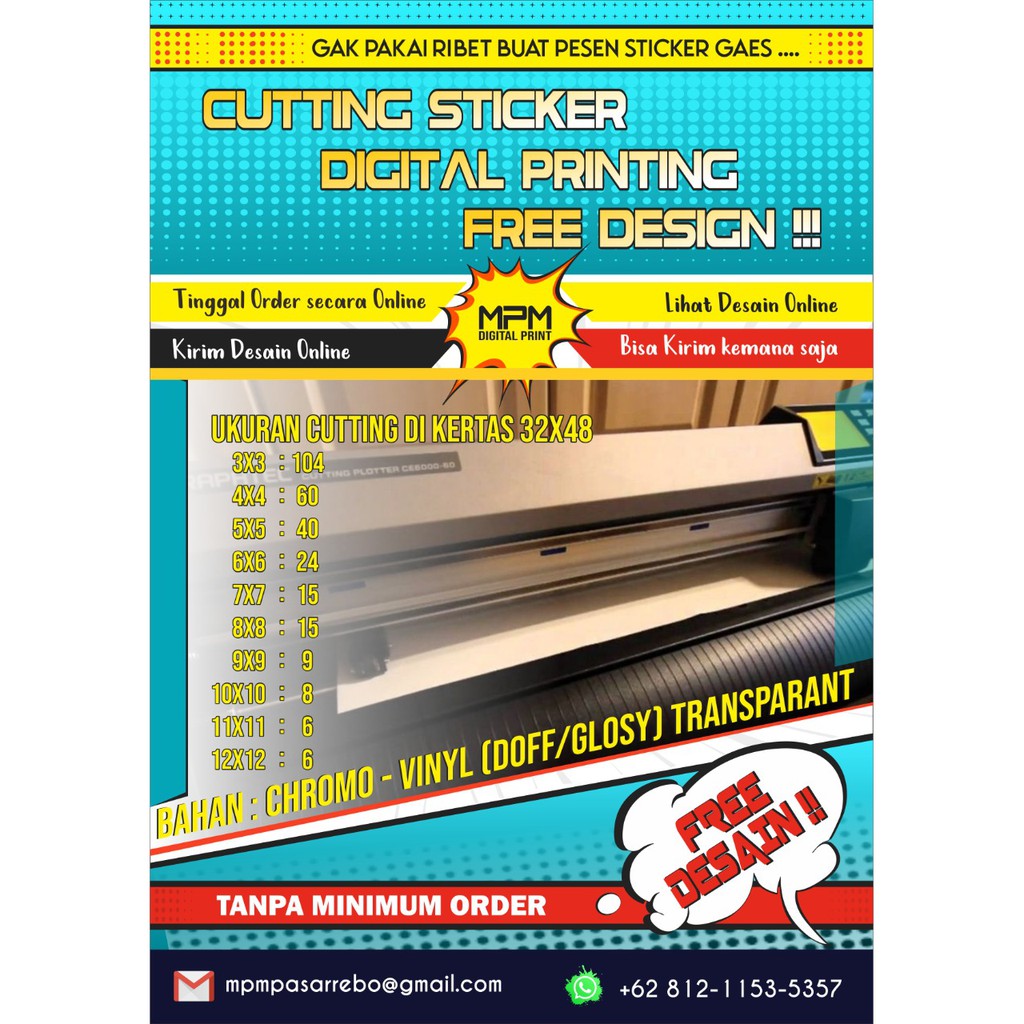 Sticker A3+label Food Beverage bontaq/cromo (Free Cut According To ...