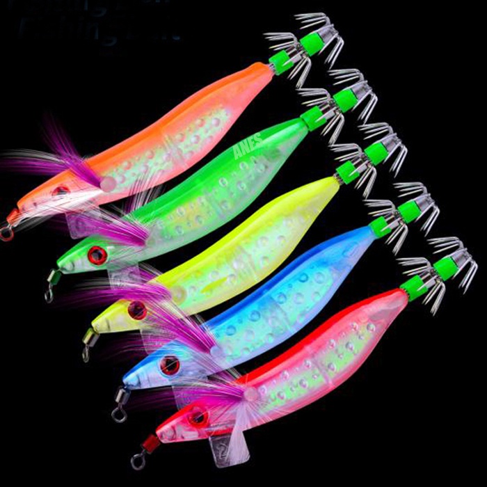 Luminous Shrimp Jigs Fishing Lures Artificial Bait Octopus Cuttlefish Fish Hooks | Shopee Malaysia