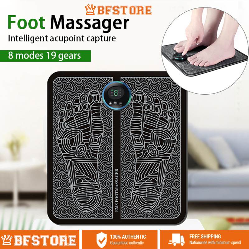 Electric Foot Stimulation Massager Pad Folding Portable Mats Fully 6864