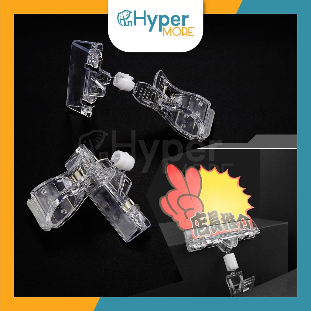HYPERMORE [Fast Delivery] Clear Rotatable Pop Sign Card Display Acrylic ...
