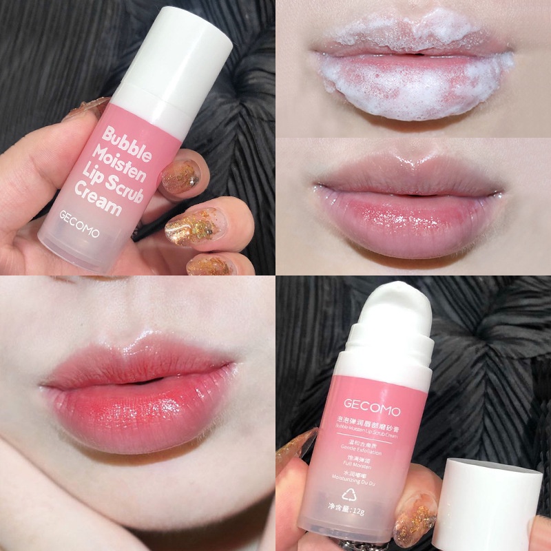 Gecomo Bubble Moisten Lip Scrub Cream 12g Fade Lip Lines And Gently