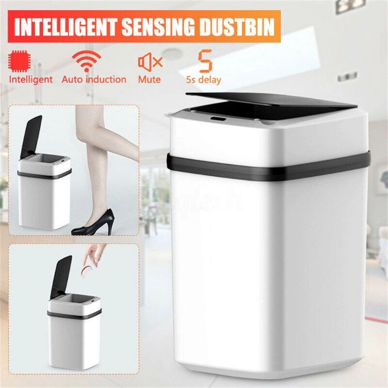 Automatic Open 5s Smart Sensor Trash Automatic Opening Dustbin tuang ...