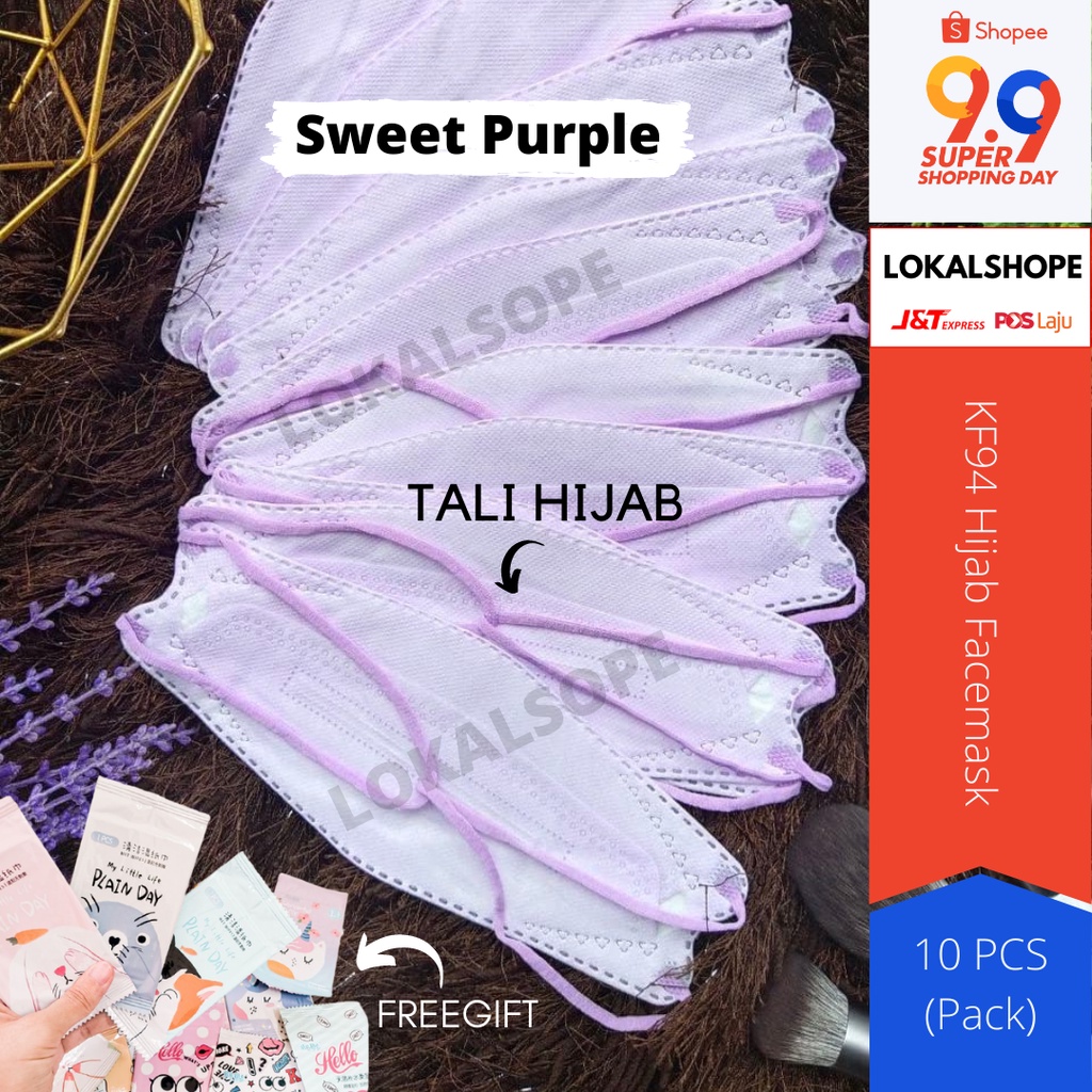 4 Layer Headloop hijab facemask headloop facemask K94 earloop k94 face ...