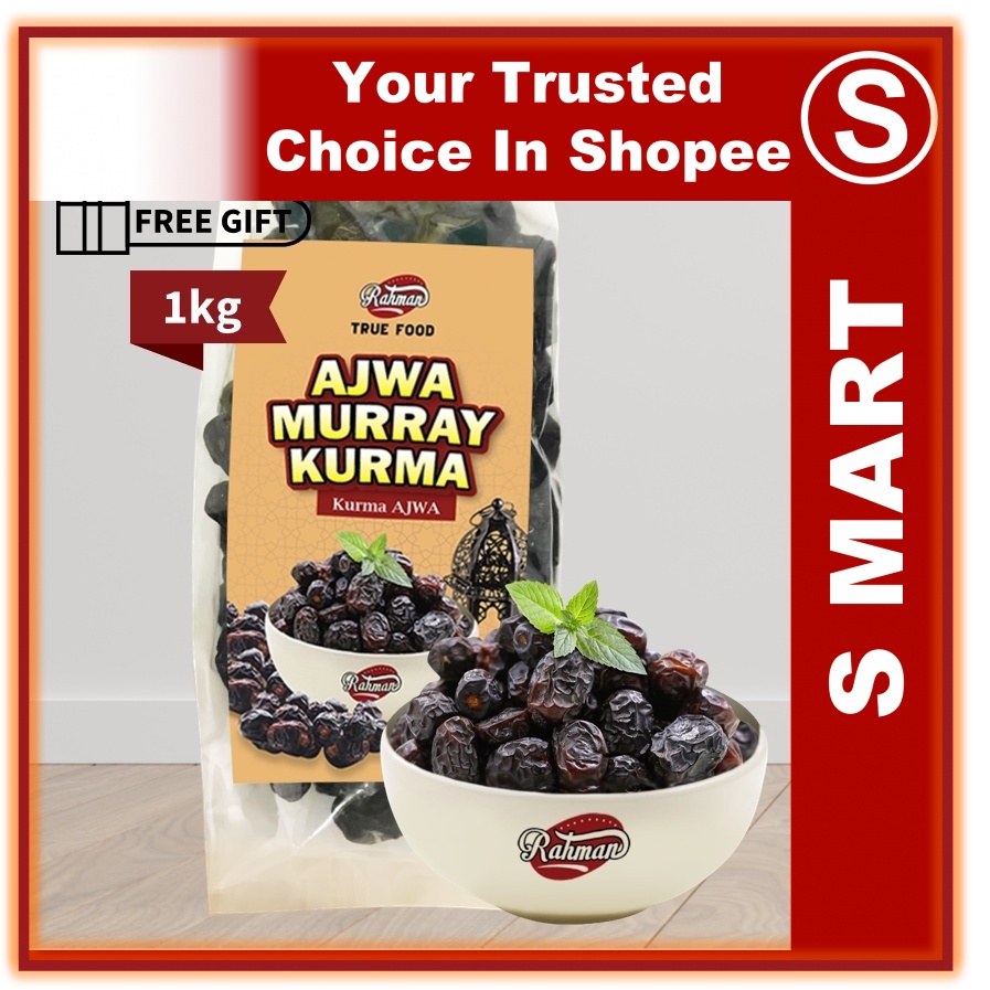 Rahman Premium Kurma Khalas 1kg / AJWA Murray Kurma 1kg / Kurma Mariami ...