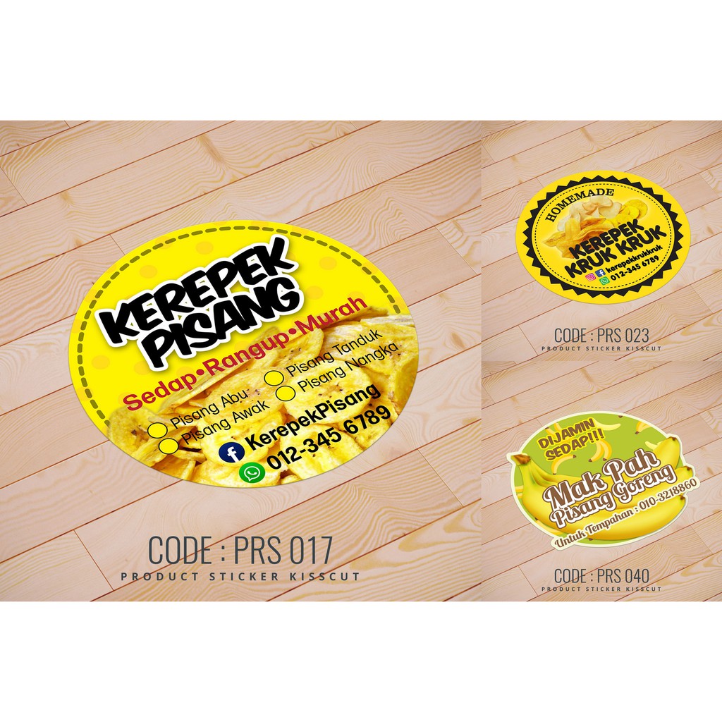 STICKER KEREPEK PISANG, STIKER KEREPEK MARUKU KUDAP-KUDAP POPIA CHEESE ...