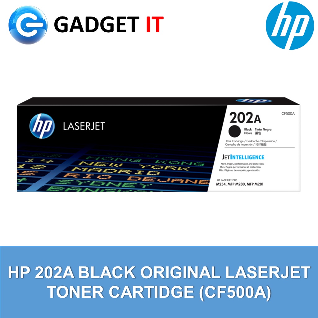 HP 202A BLACK (CF500A) / CYAN (CF501A) / YELLOW (CF502A) / MAGENTA ...