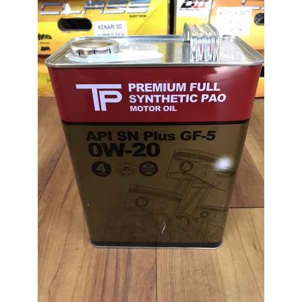 TP Motor Oil Premium Full Synthetic 0w-20 API SN Plus GF-5 4L Tin ...