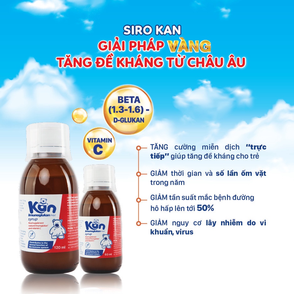Combo of 2 Kan ImunoGlukan Syrup to support immunity and improve baby's ...