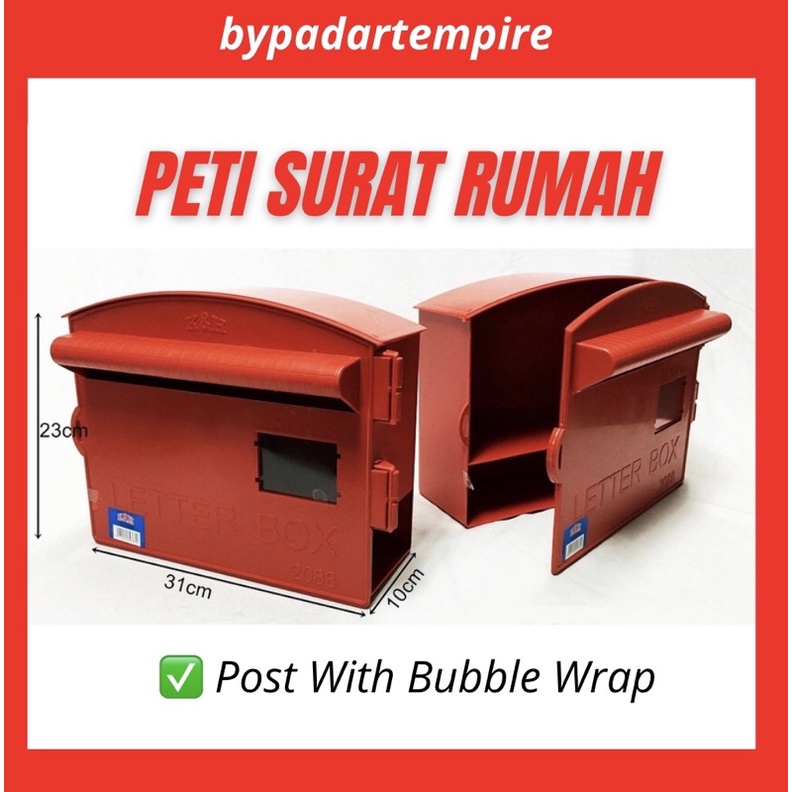 PVC Post Letter Box Plastic Mail Box Peti Surat Plastic Mailbox Letter ...