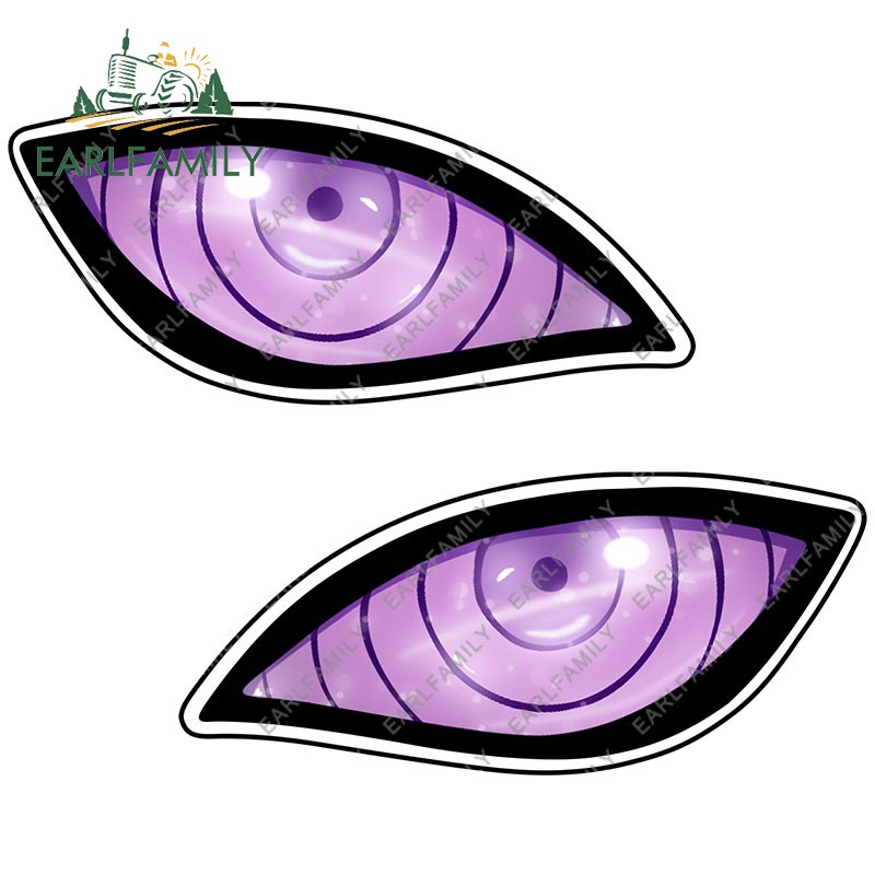 EARLFAMILY 13cm x 10.2cm for Rinnegan Ninja Eyes Creativite Car ...