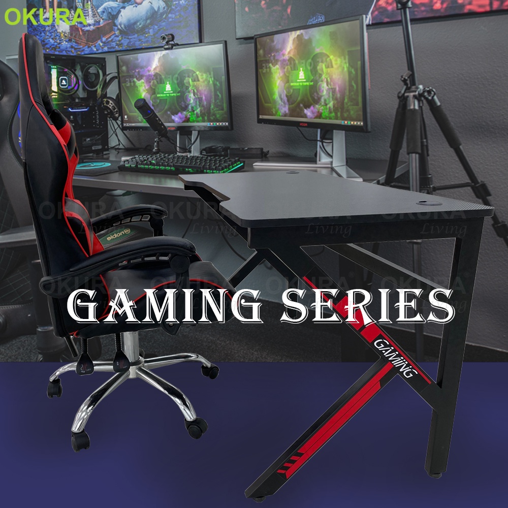 OKURA Carbon Fiber Surface Modern Simple E-sports Gaming Table Gaming ...